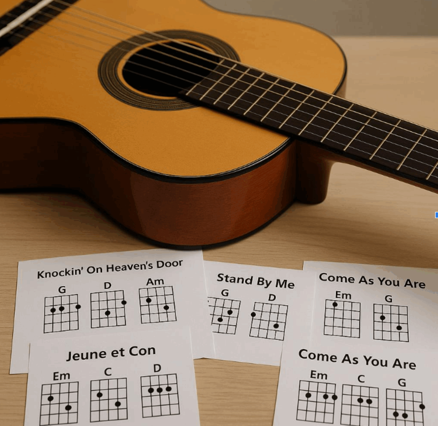 10 morceaux faciles pour débuter la guitare - Materiel Musique
